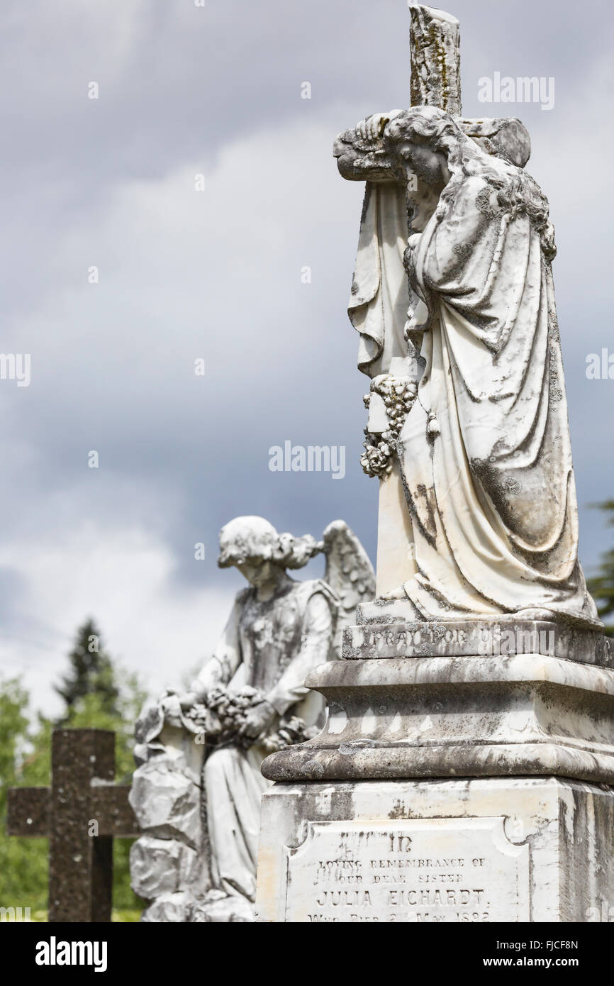 Selected cemetery statues Stock Photo - Alamy