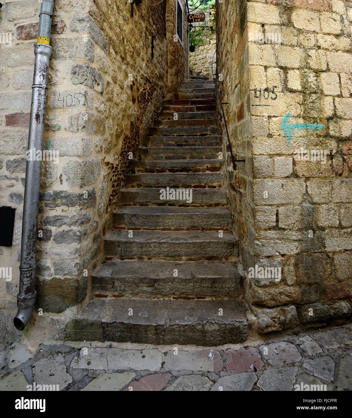 Staircase up to the Restaurant Stock Photo - Alamy