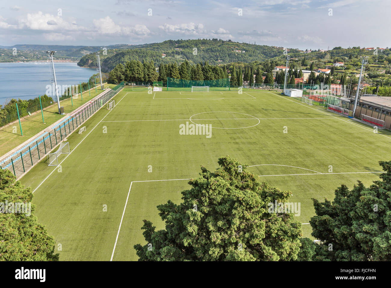 Goal football stadium empty hi-res stock photography and images - Alamy