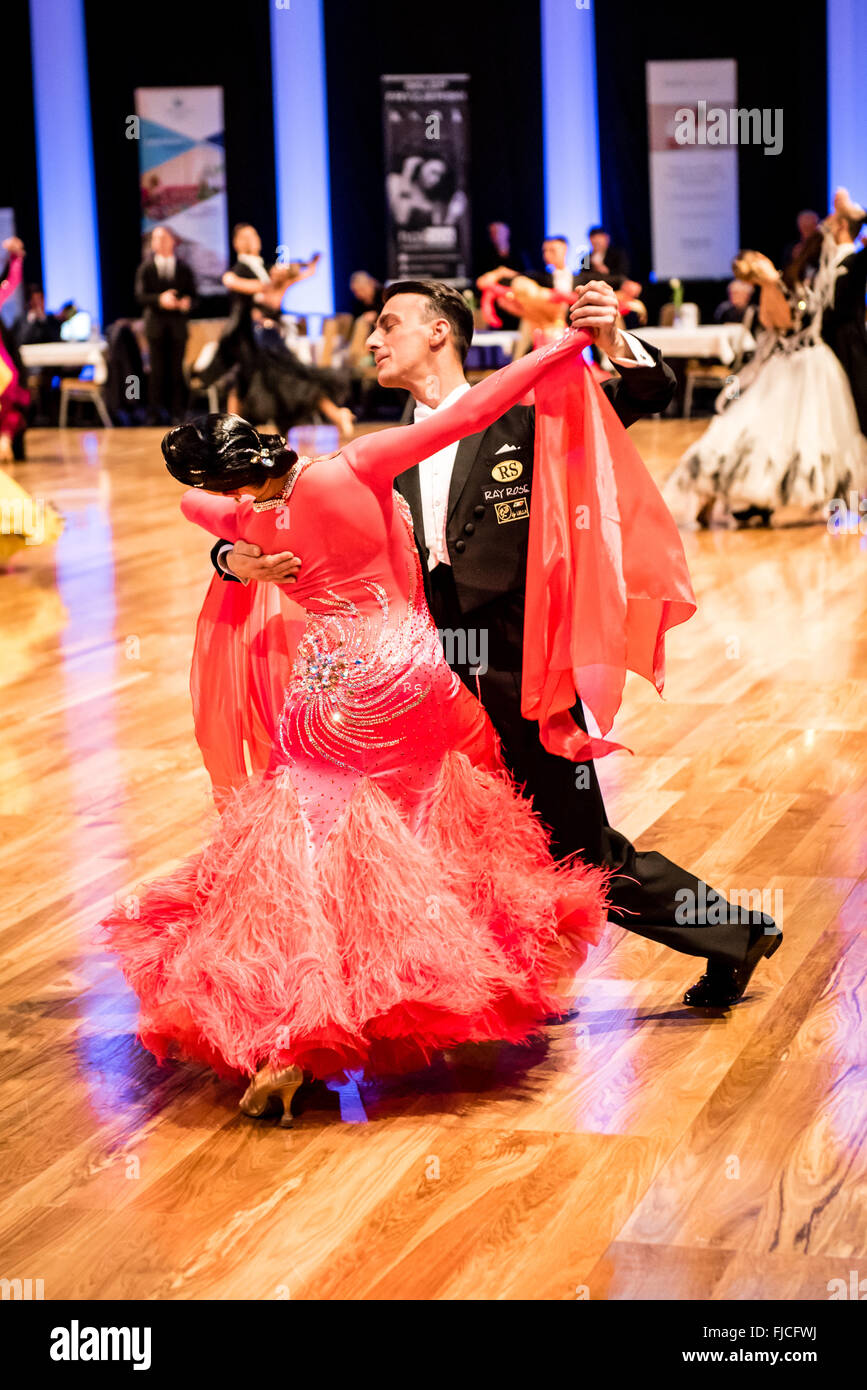 dancers dancing standard dance like slow waltz or tango Stock Photo - Alamy