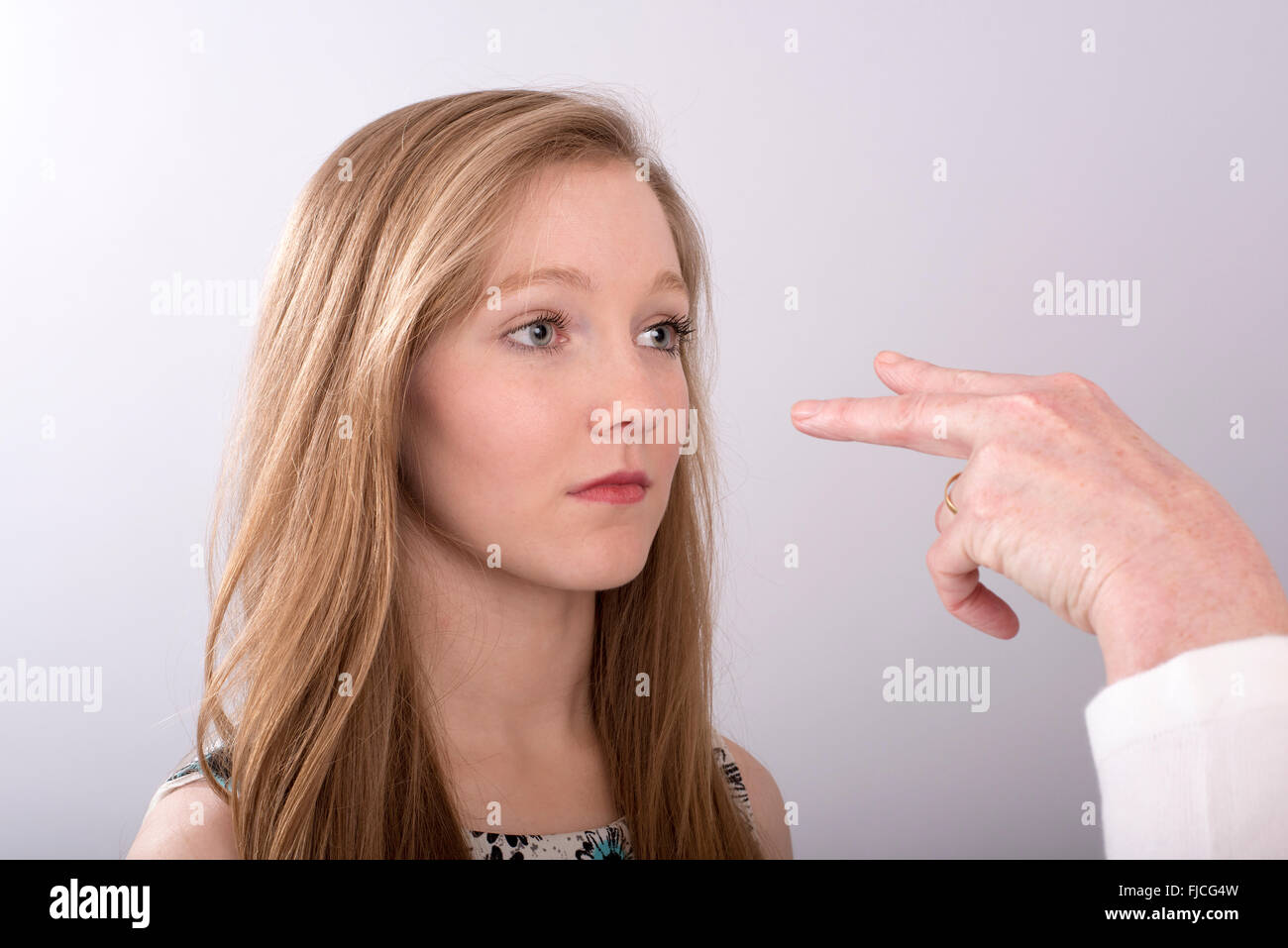 Two fingers rude gesture hi-res stock photography and images - Alamy