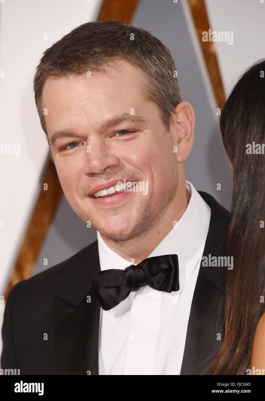 MATT DAMON at the Oscars in February 2016. Photo Jeffrey Mayer Stock ...