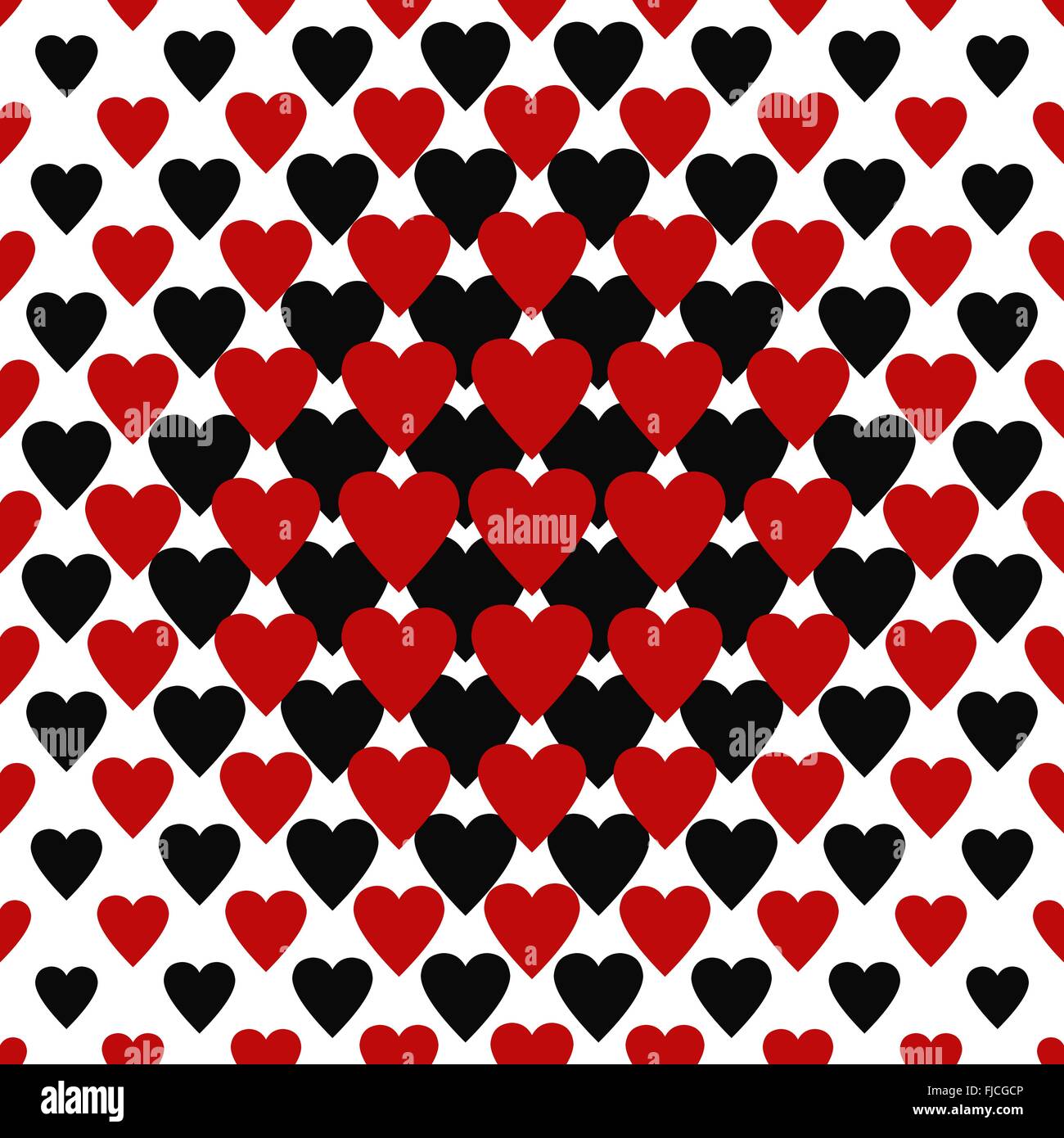 Seamless red and black heart pattern Stock Vector Image & Art - Alamy