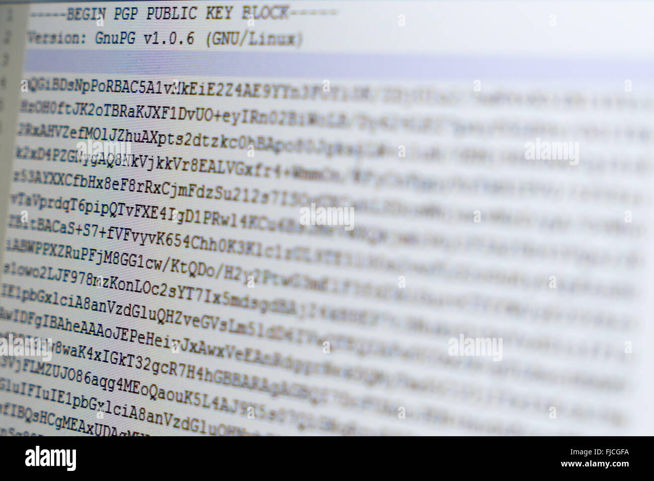 Public encryption key displayed on a screen Stock Photo - Alamy Public encryption key displayed on a screen Stock Photo - Alamy