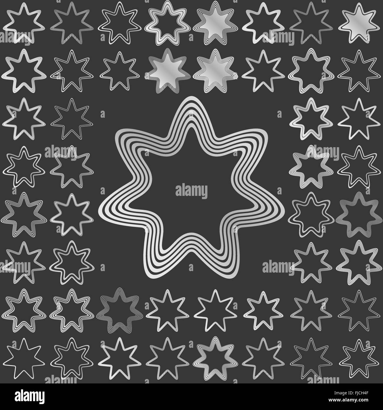Silver line star logo design set Stock Vector Image & Art - Alamy