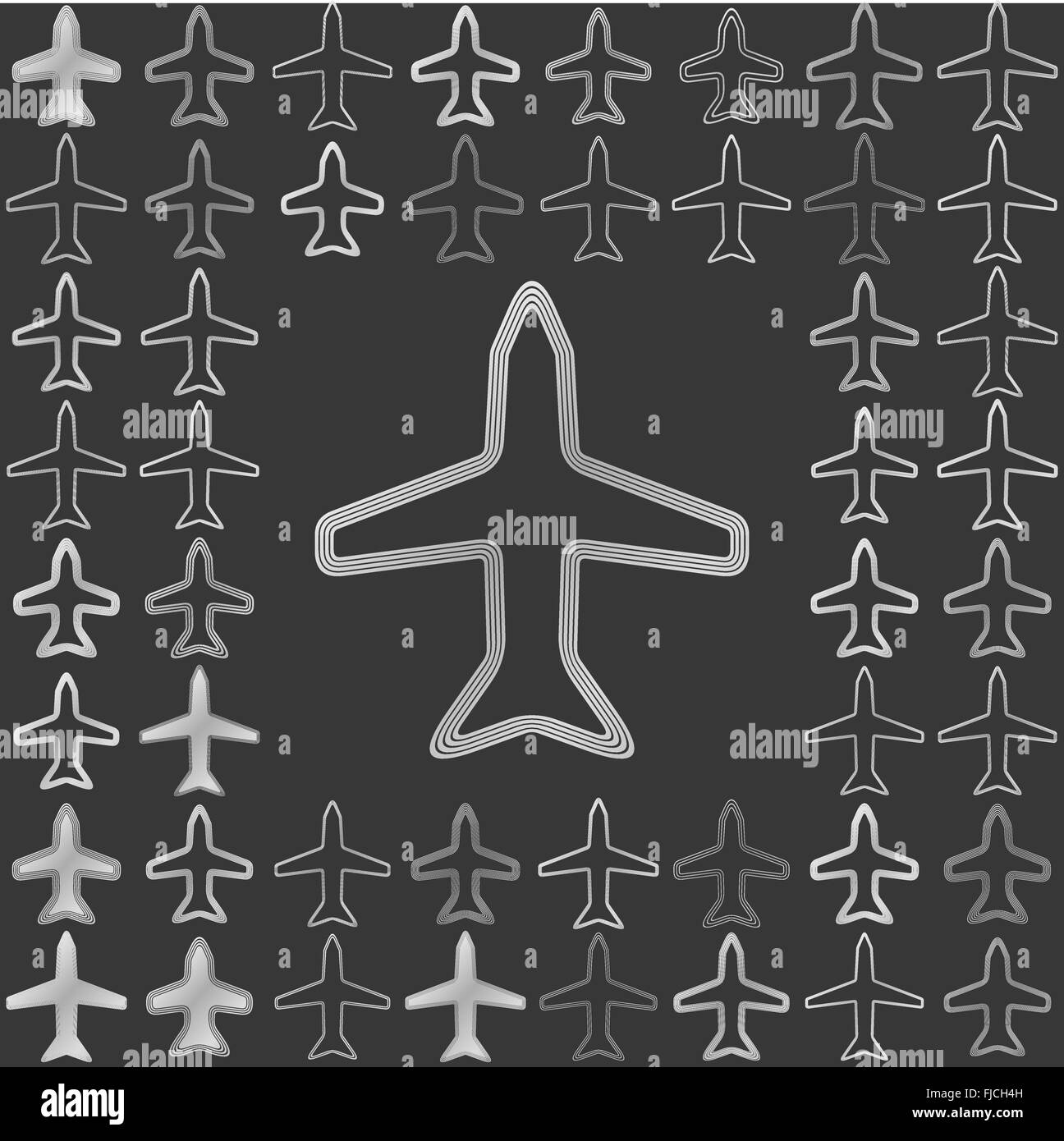 Silver aircraft Stock Vector Images - Alamy