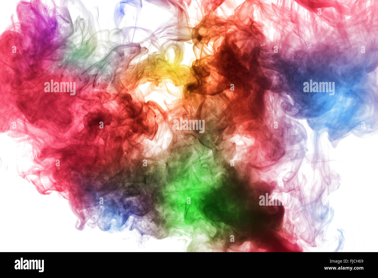 colorful steam on the white background Stock Photo - Alamy