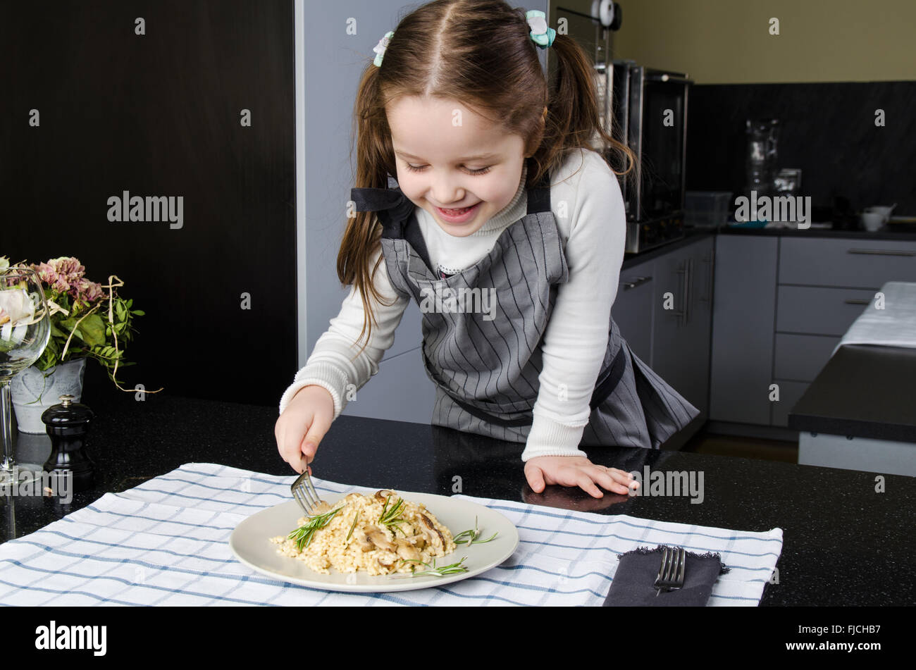 Cute little cook Stock Photo - Alamy