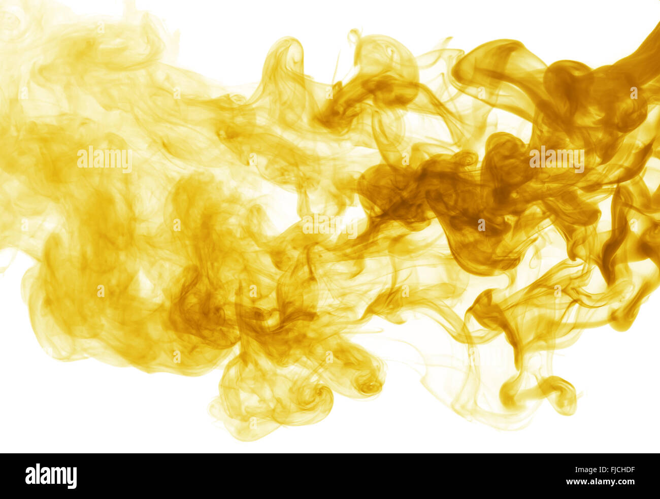 golden steam on the white background Stock Photo - Alamy