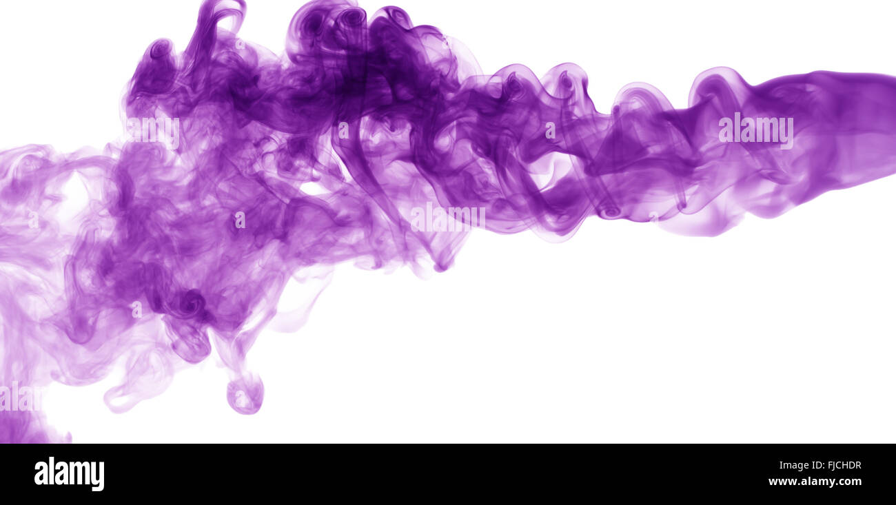 purple steam on the white background Stock Photo - Alamy