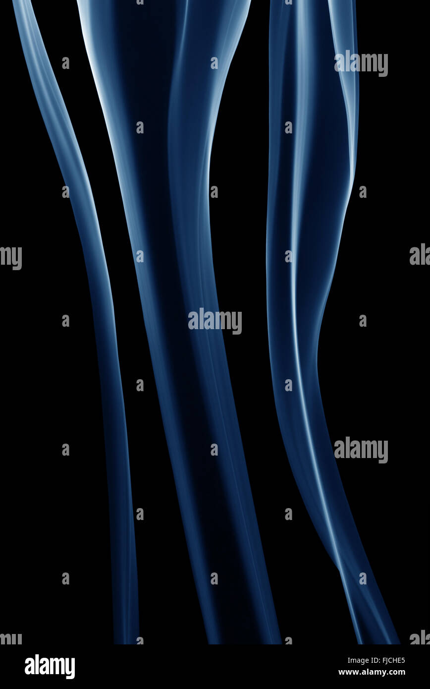 blue steam lines on the black background Stock Photo - Alamy