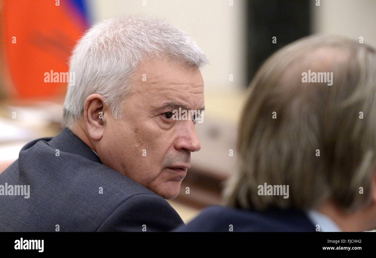 President of the Russian oil company Lukoil, Vagit Alekperov during a ...