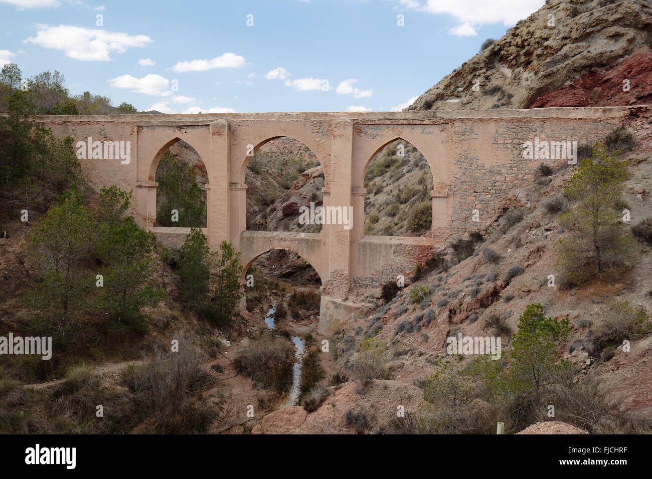 Bridge of four eyes in Aspe, Alicante, Spain Stock Photo - Alamy