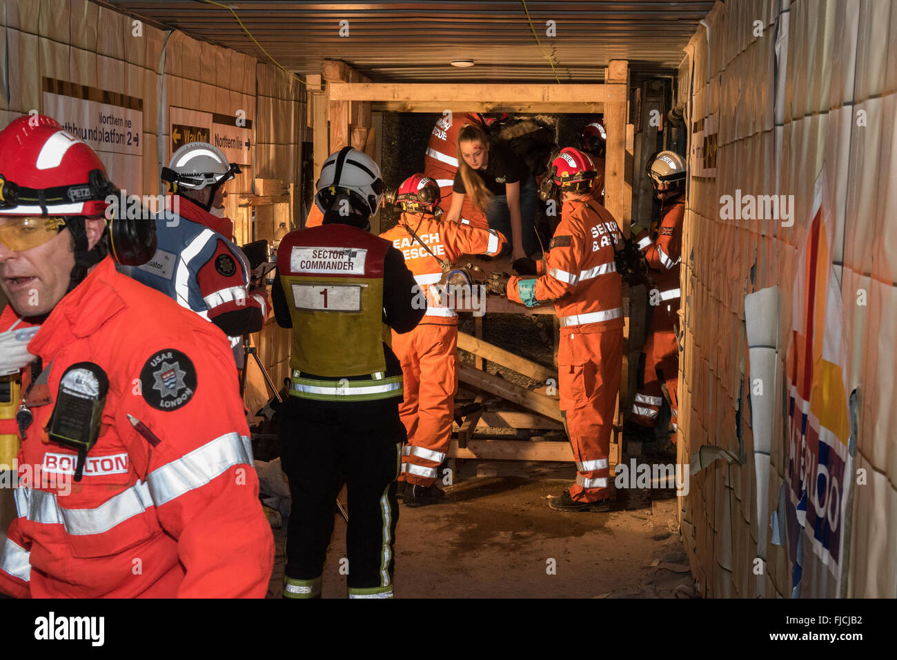 Dartford, London, UK. 1st March 2016. Search and Rescue teams break ...