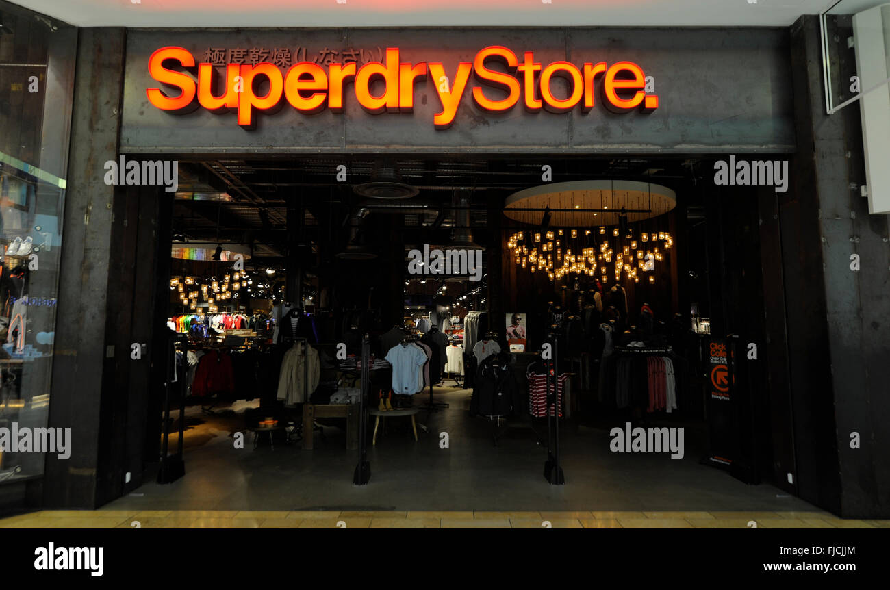 superdry store in Cardiff st Davids shopping centre Stock Photo - Alamy