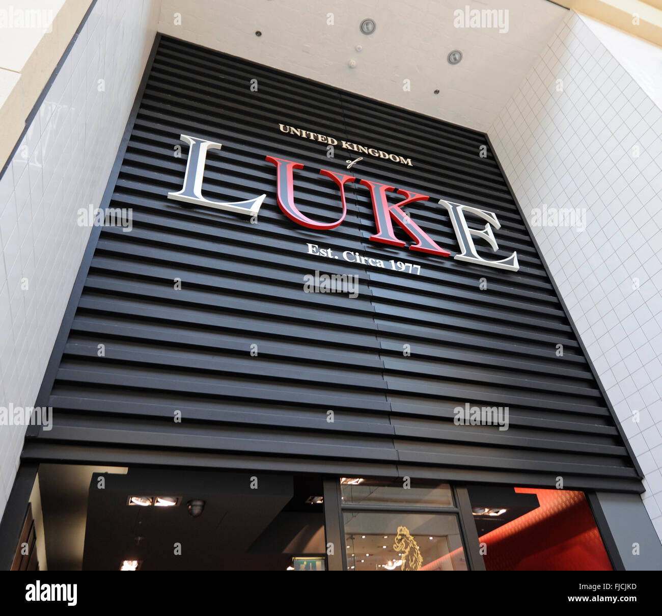 Luke in Cardiff st Davids shopping centre Stock Photo - Alamy