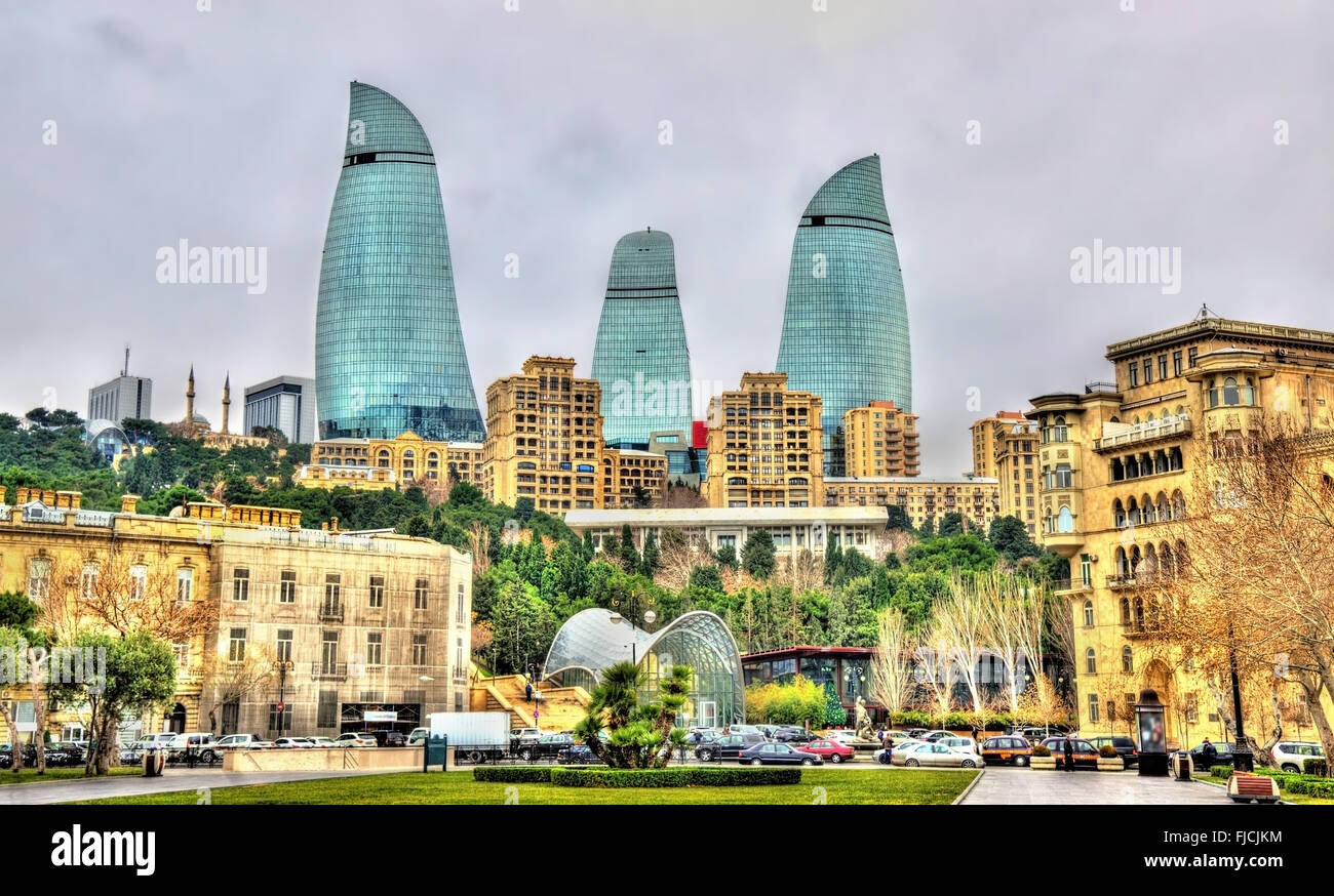 The city centre of Baku Stock Photo - Alamy