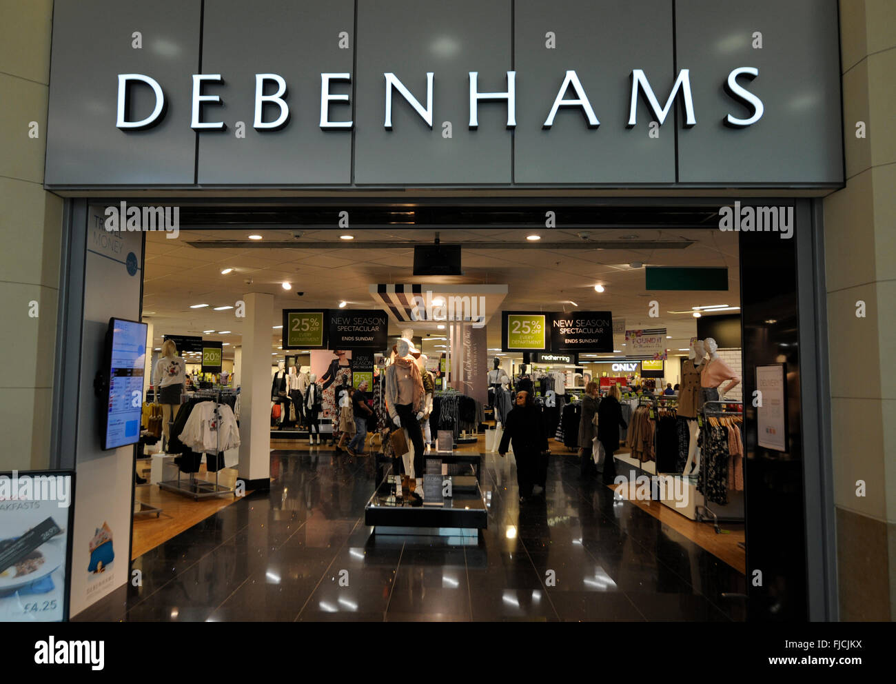 Debenhams Retail Store Entrance in Cardiff Wales UK Stock Photo - Alamy