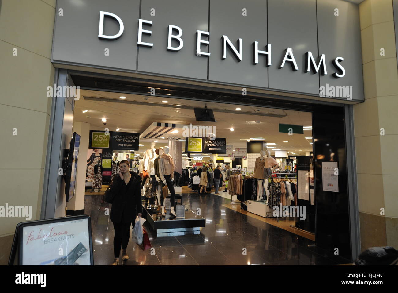 Debenhams Retail Store Entrance in Cardiff Wales UK Stock Photo - Alamy