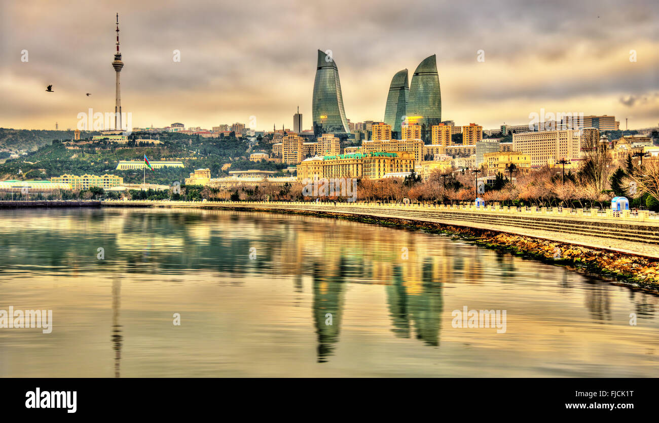 Baku street view hi-res stock photography and images - Alamy