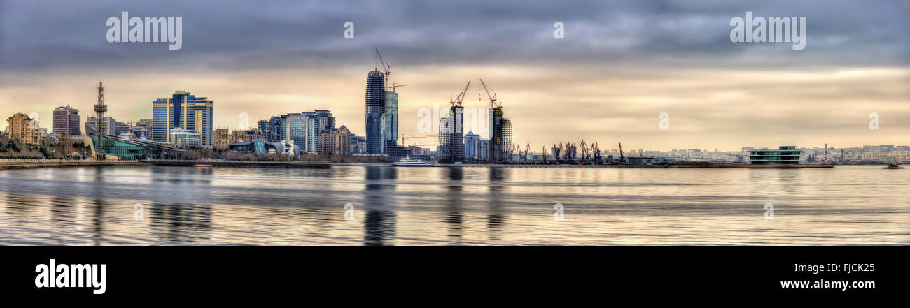 View of Baku by the Caspian Sea Stock Photo - Alamy