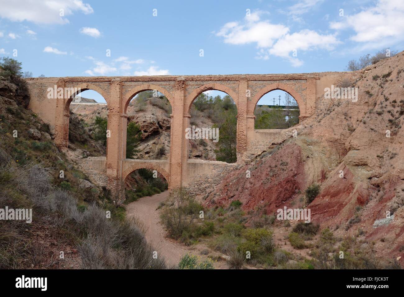 Bridge of five eyes in Aspe, Alicante, Spain Stock Photo - Alamy