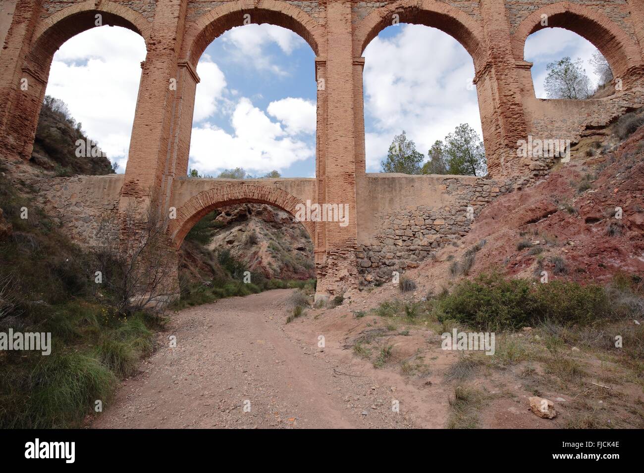 Bridge of five eyes in Aspe, Alicante, Spain Stock Photo - Alamy