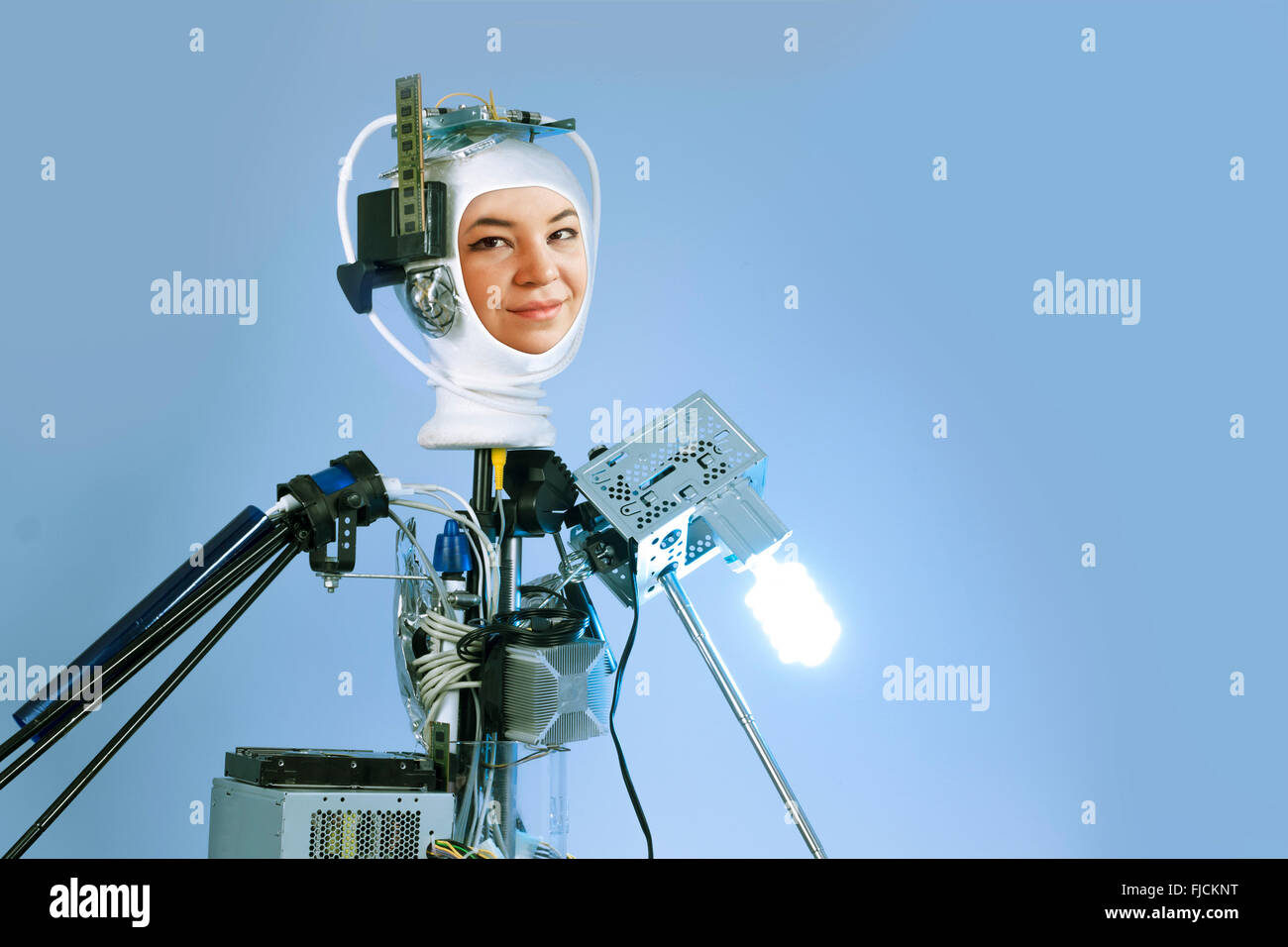 Human cyborg robot for futuristic artificial intelligence imagery Stock ...