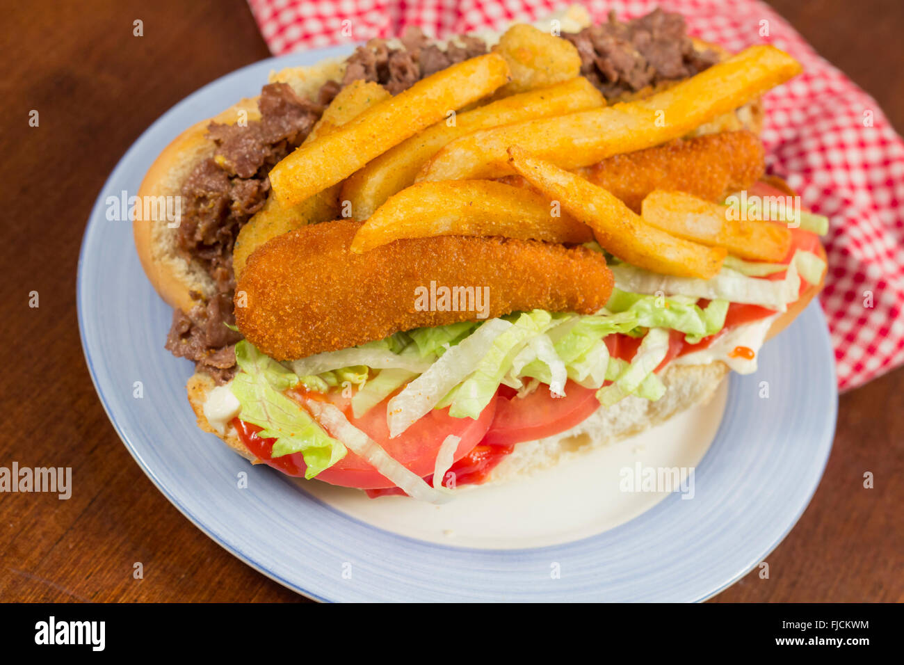 Grease trucks New Brunswick fat sandwich cheesesteak Stock Photo - Alamy