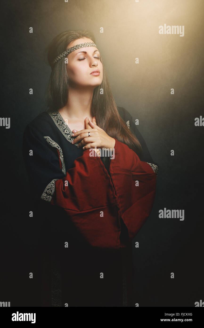 Prayer praying medieval hi-res stock photography and images - Alamy