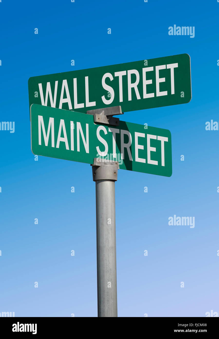 wall street and main street sign Stock Photo - Alamy