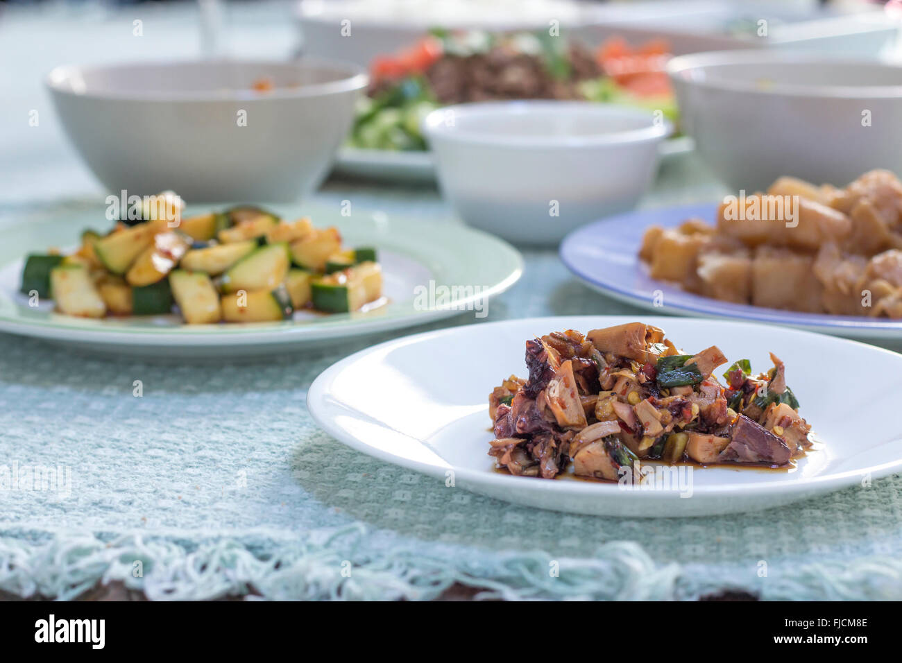 Korean fermented squid Ojingeojeot dinner side dish Stock Photo - Alamy