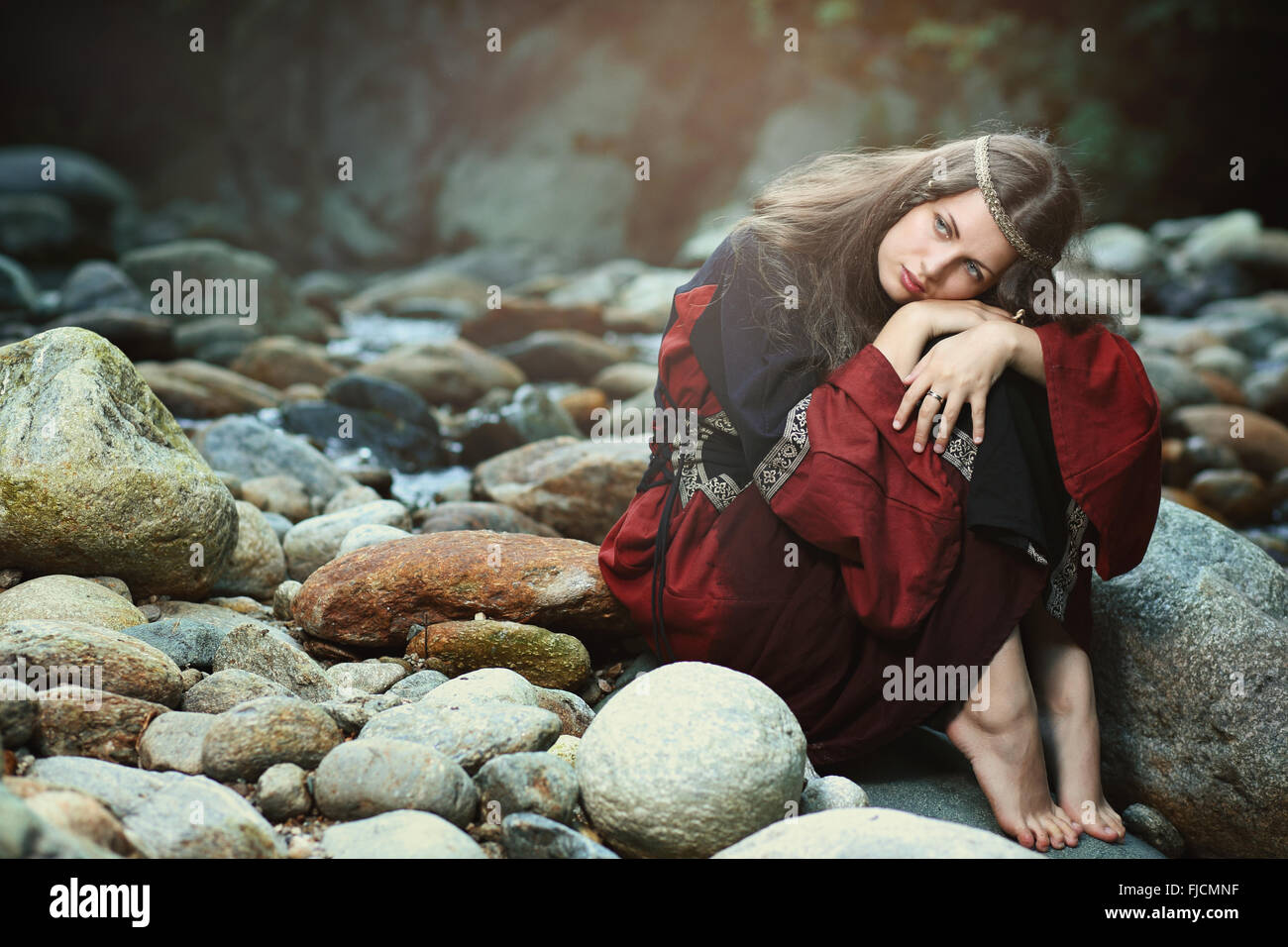 Beautiful Medieval Woman Stock Photos & Beautiful Medieval Woman Stock ...