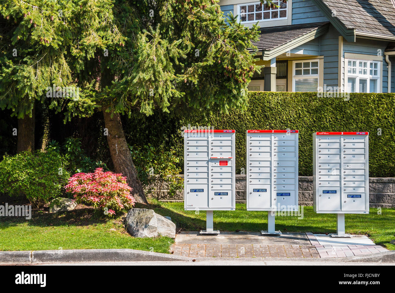 Community postal boxes hi-res stock photography and images - Alamy