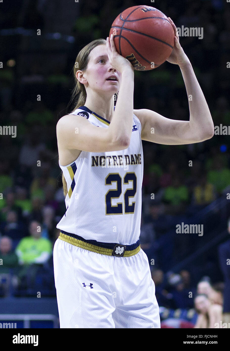 South Bend, Indiana, USA. 27th Feb, 2016. Notre Dame guard Madison ...