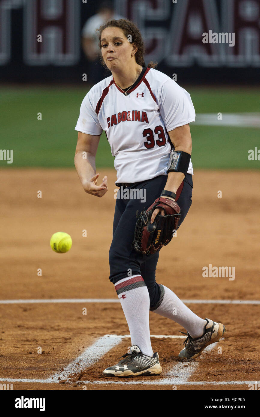 Columbia, SC, USA. 1st Mar, 2016. Nickie Blue (33) of the South ...