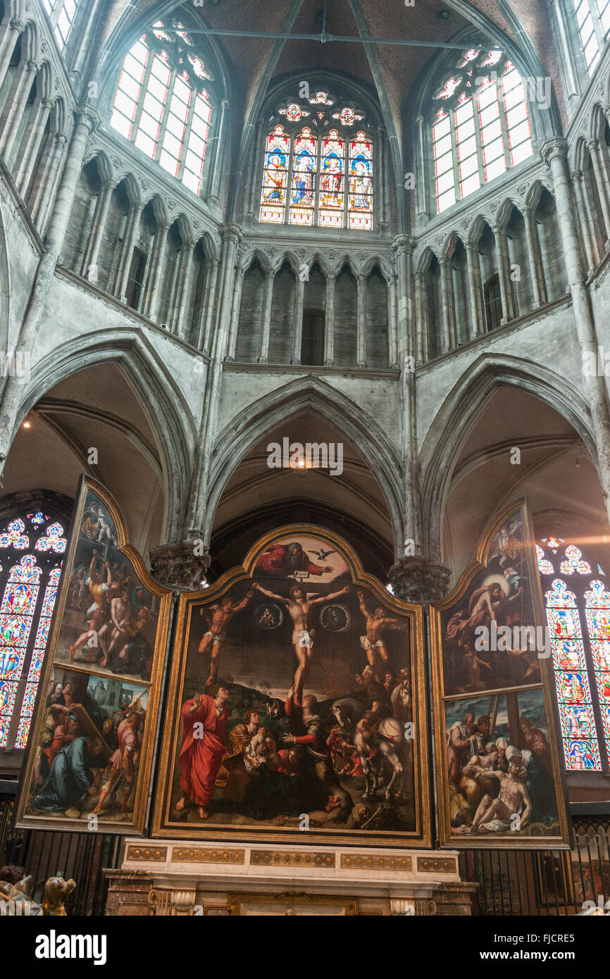 Our Lady of Mariastraat church Bruges Belgium Stock Photo - Alamy