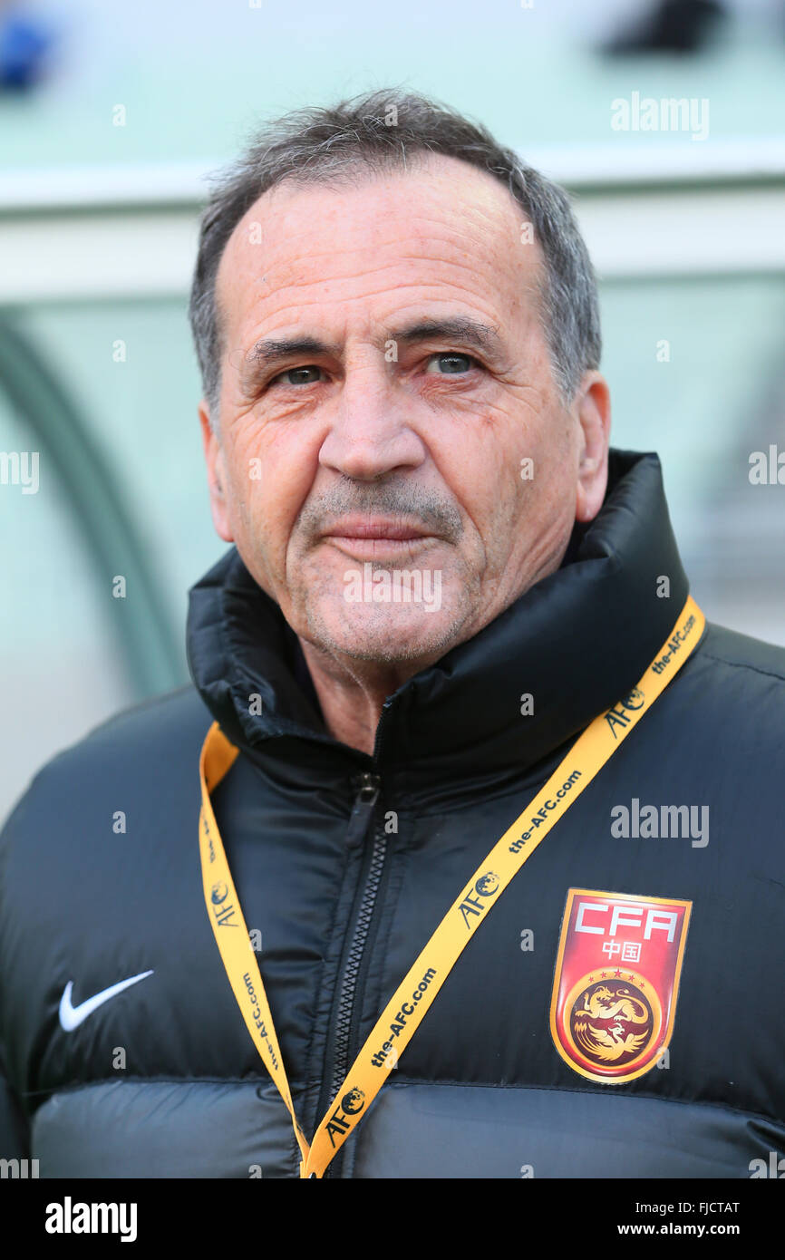 Yanmar Stadium Nagai, Osaka, Japan. 29th Feb, 2016. Bruno Bini head ...