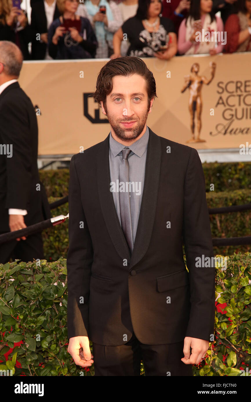 22nd Annual Screen Actors Guild Awards at The Shrine Expo Hall - Arrivals Featuring: SIMON ...