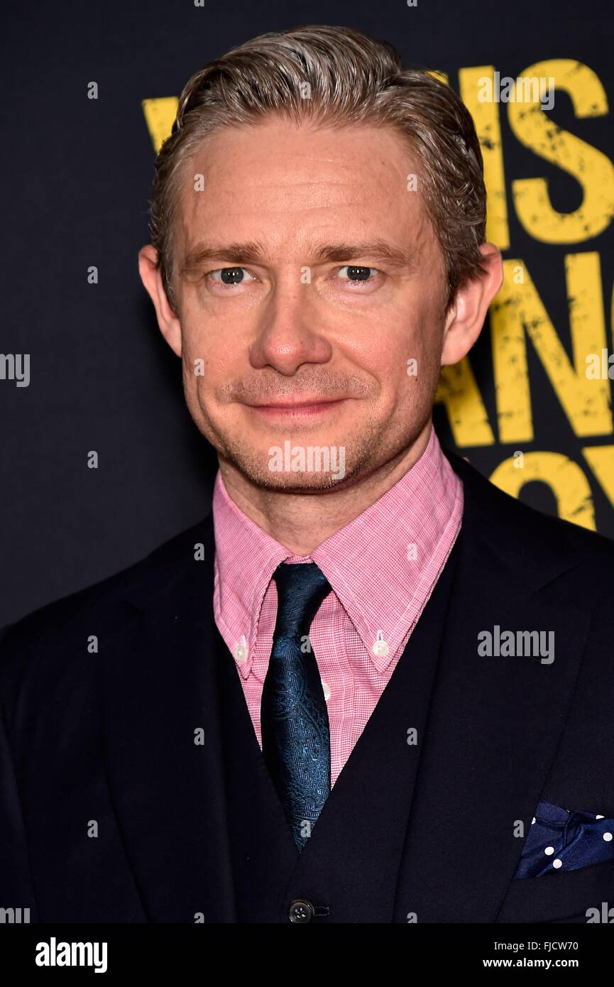 New York, NY, USA. 1st Mar, 2016. Martin Freeman at arrivals for ...