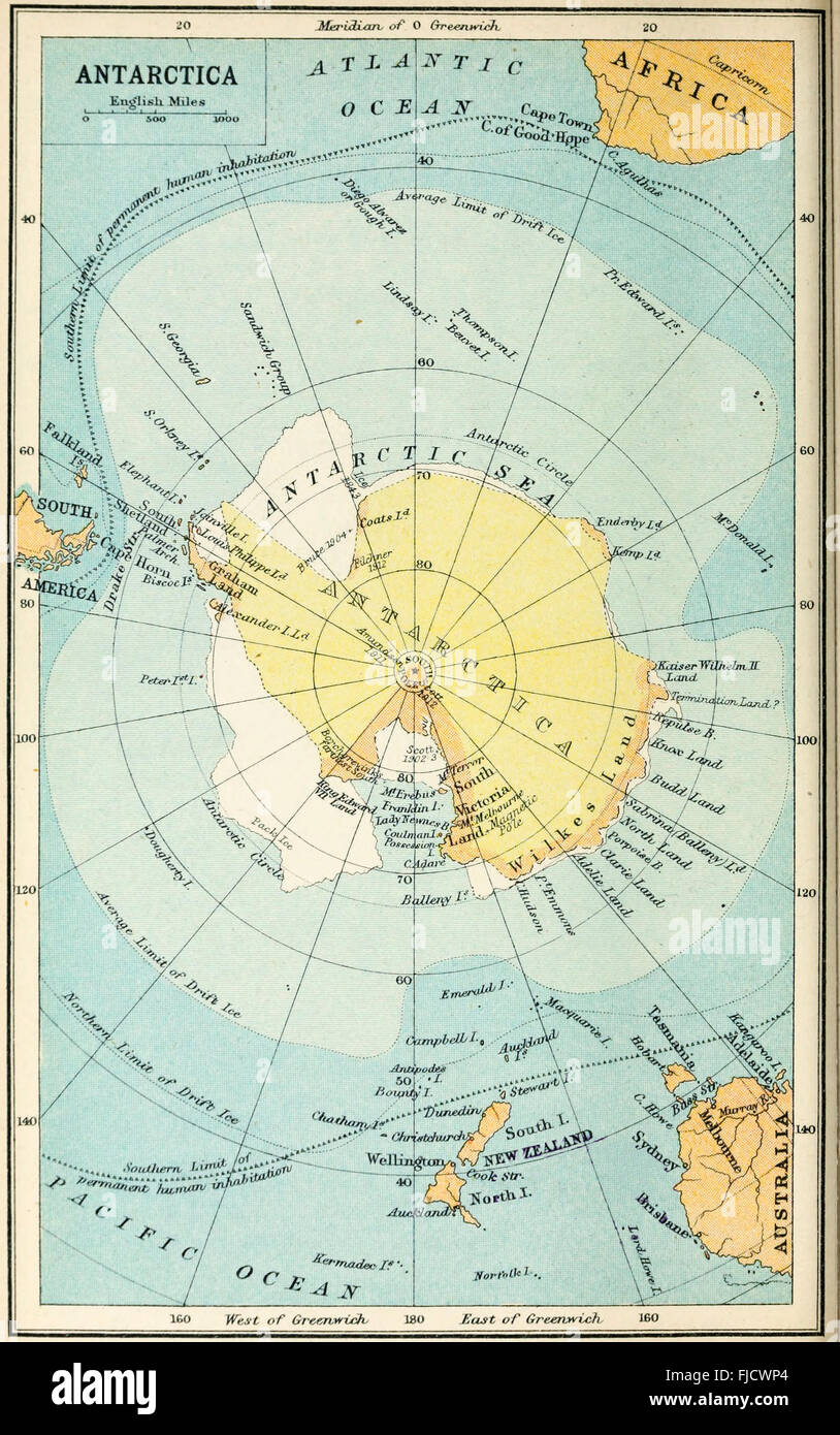 South pole antarctica map hi-res stock photography and images - Alamy