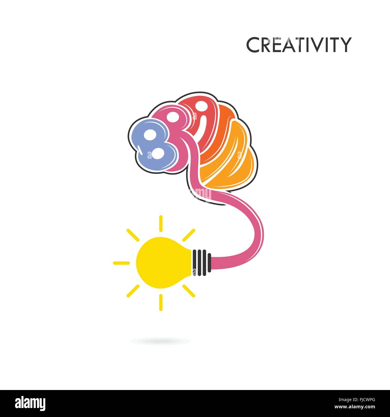 Creative brain abstract vector logo design template. Corporate business ...