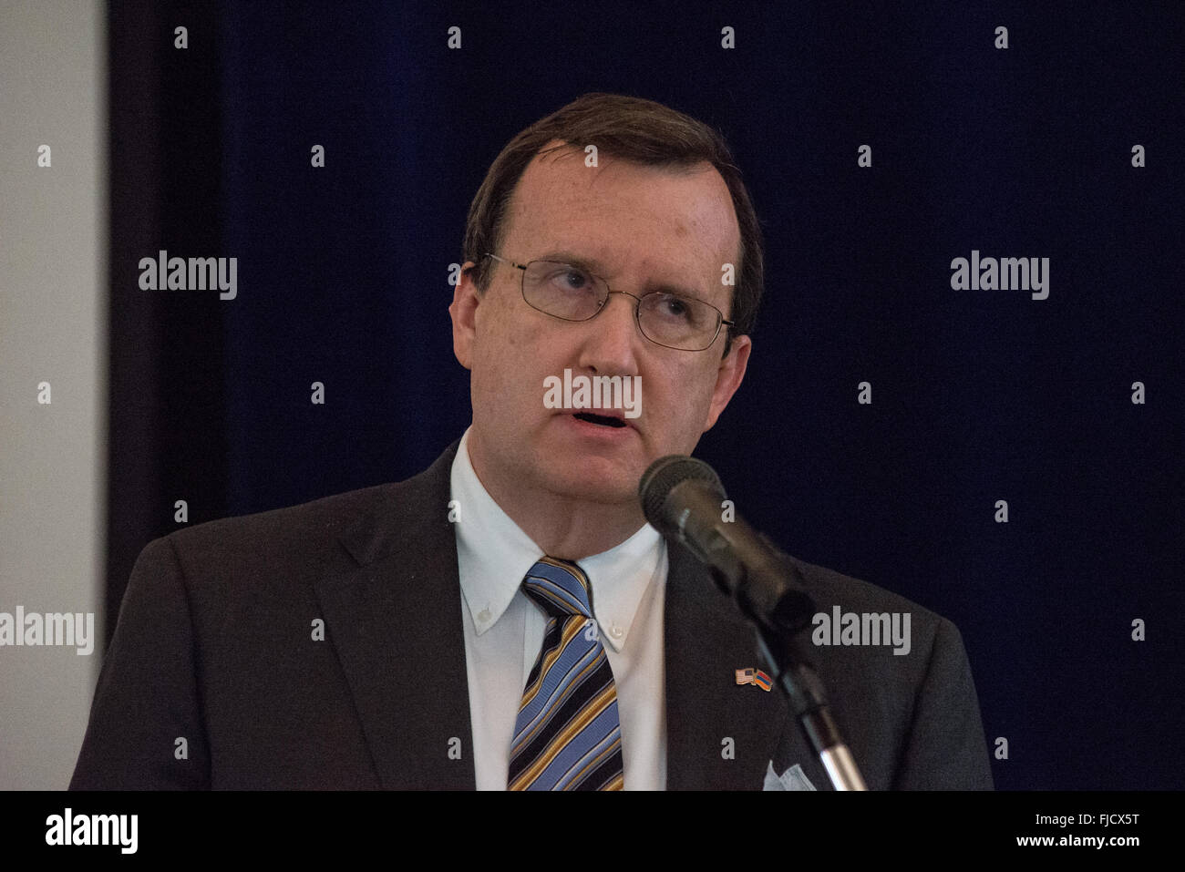 New York, United States. 01st Mar, 2016. Ambassador Mills addresses ...