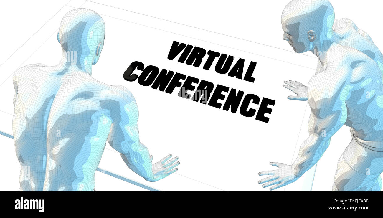 Virtual Conference Discussion and Business Meeting Concept Art Stock ...