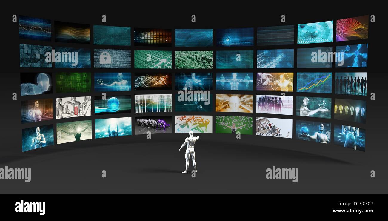 Video Marketing Across Multiple Channels and Networks Stock Photo - Alamy