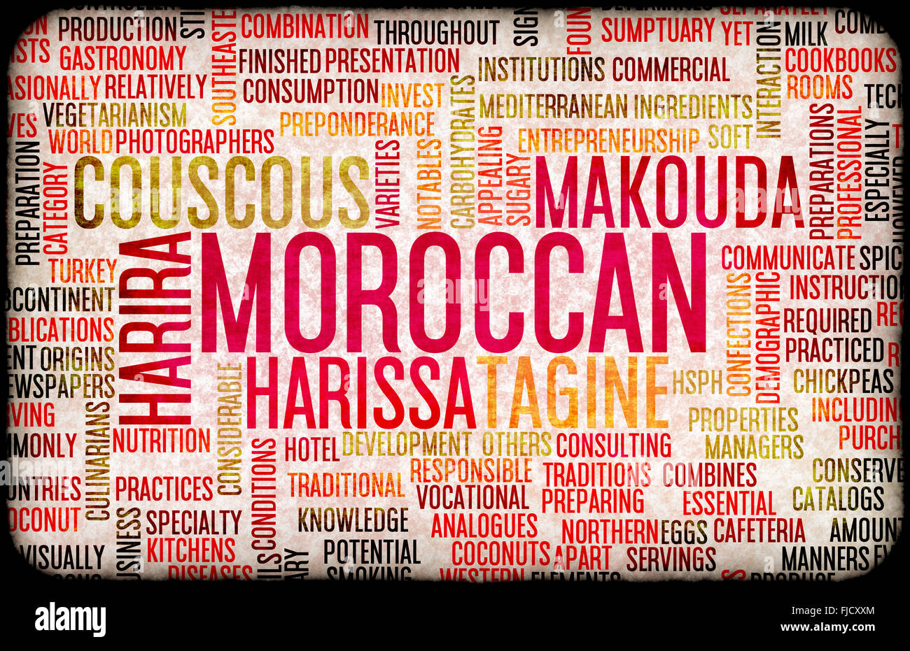 Moroccan Food and Cuisine Menu Background with Local Dishes Stock Photo ...