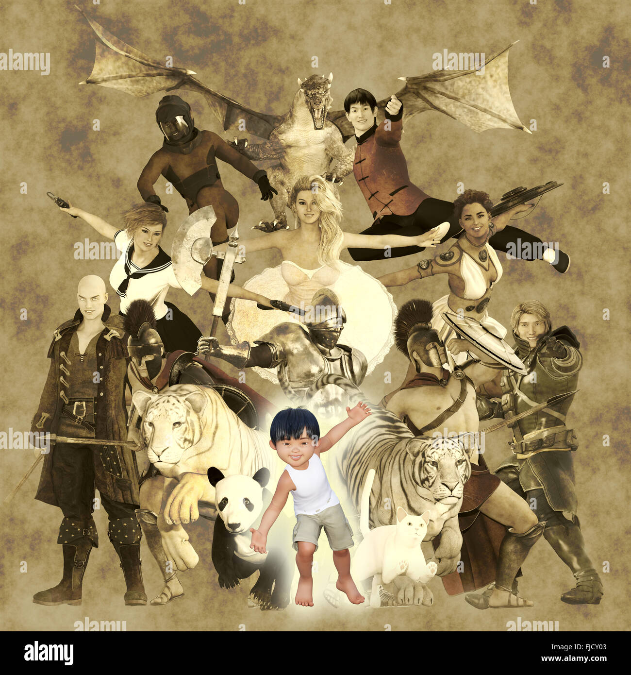 Children Fantasy Book Concept Using Their Imagination Stock Photo - Alamy