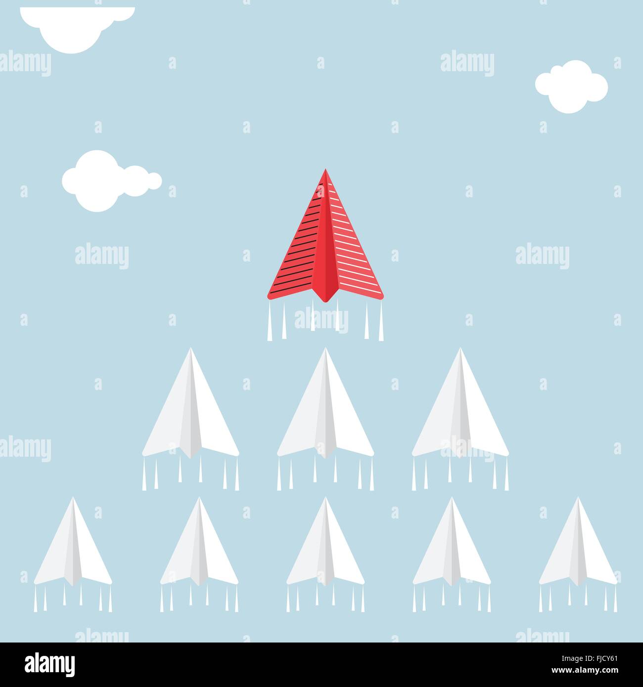 Creative paper rocket sign white Stock Vector Images - Alamy