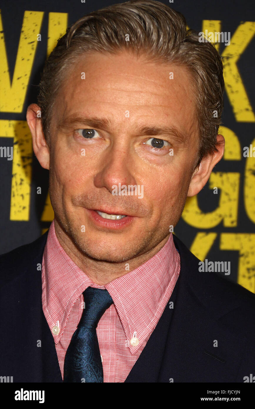 New York, New York, USA. 1st Mar, 2016. Actor MARTIN FREEMAN attends ...