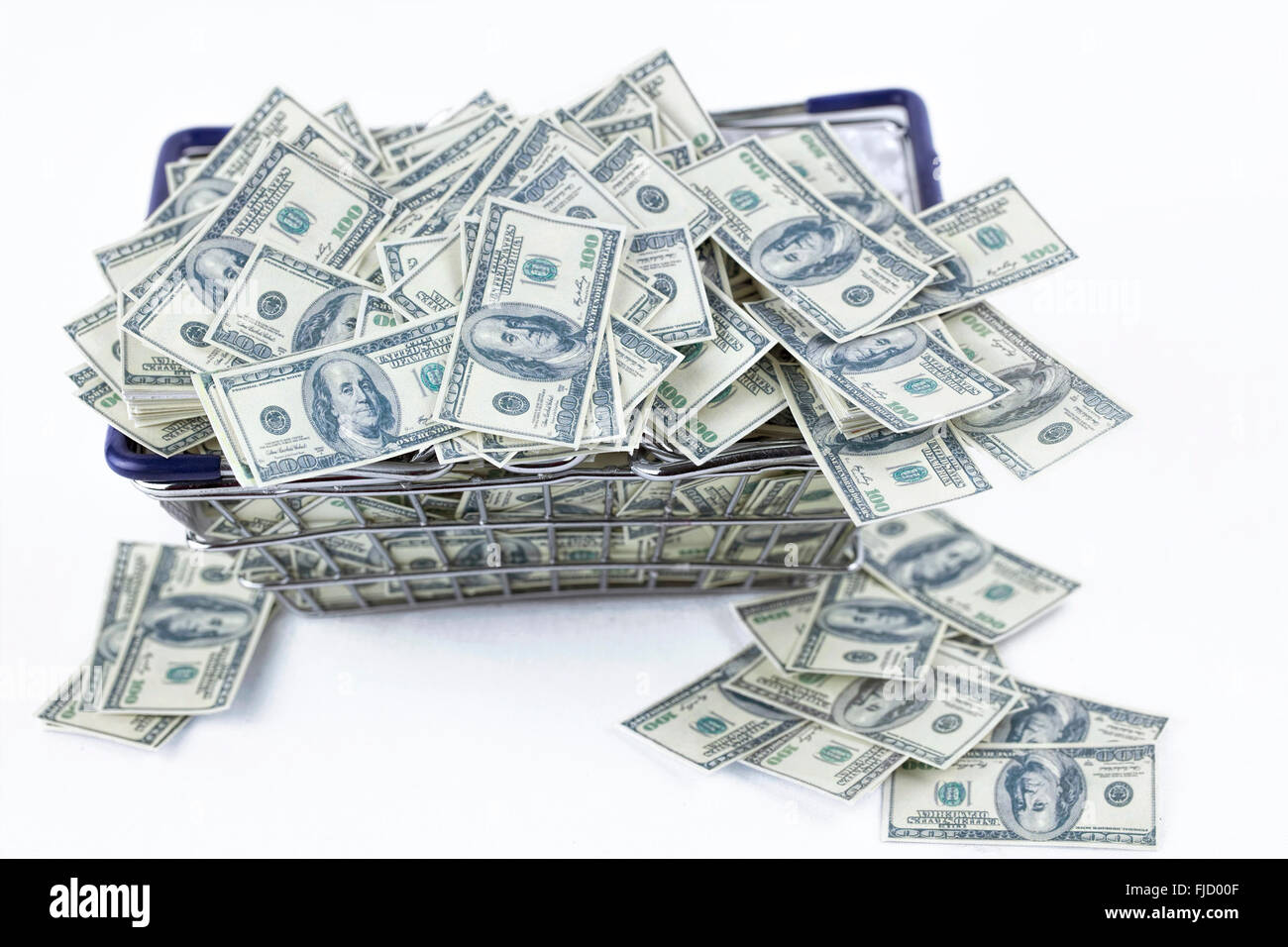 money in shopping cart Stock Photo - Alamy